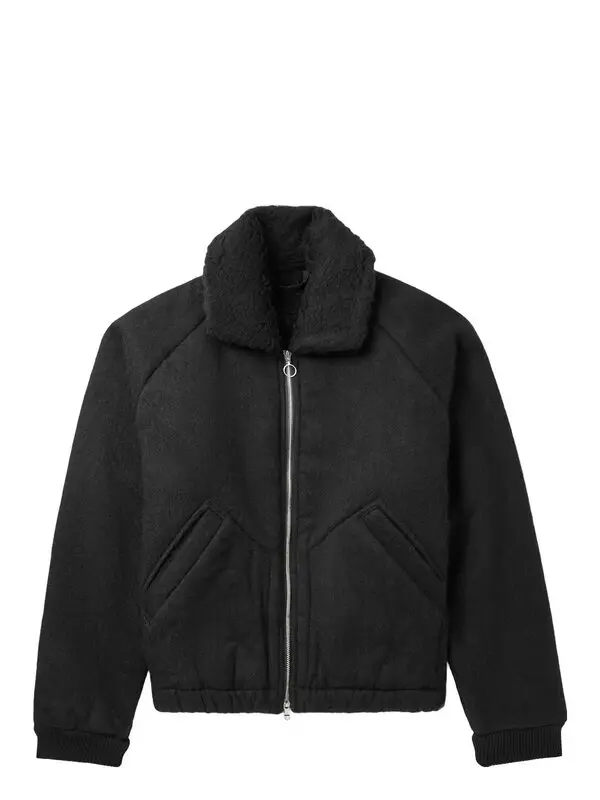 A KIND OF GUISE Gobi Bear Cropped Bomber Jacket - Black