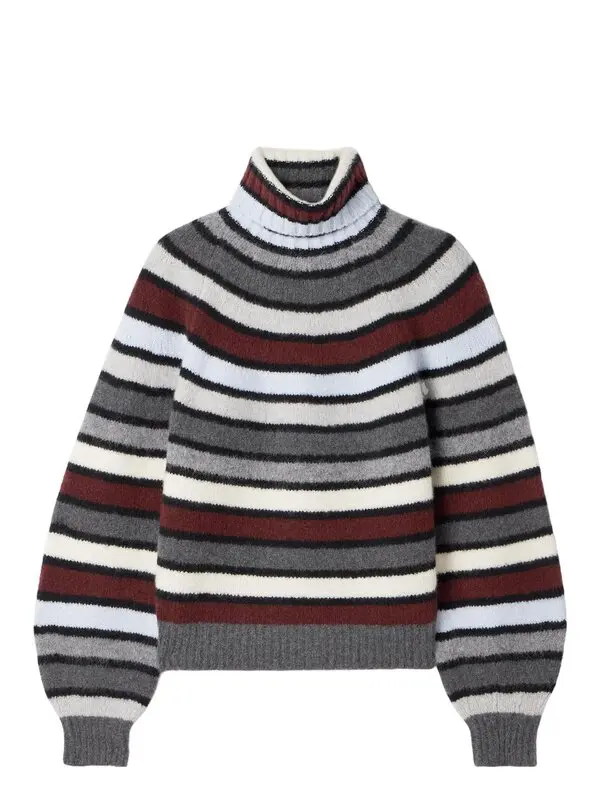 Proenza Schouler Striped Cashmere-blend Turtleneck Sweater - Multi