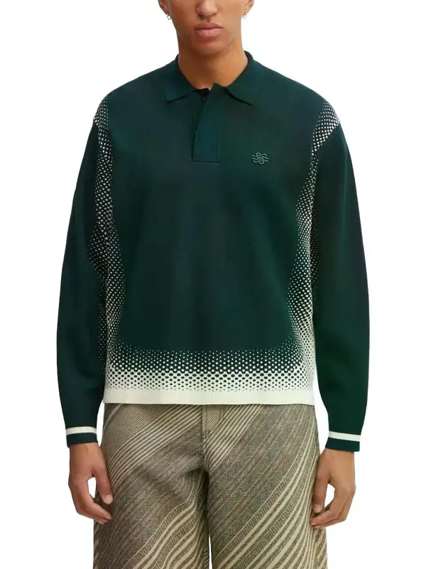 Filling Pieces Long-sleeves Polo Shirt - Green