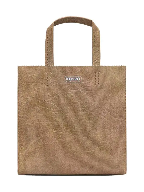 Kenzo Small Leather Tote Bag - Neutrals