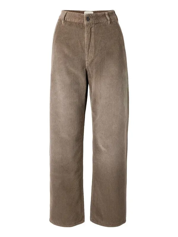 KALLMEYER Cotton-corduroy Wide-leg Trousers - Brown