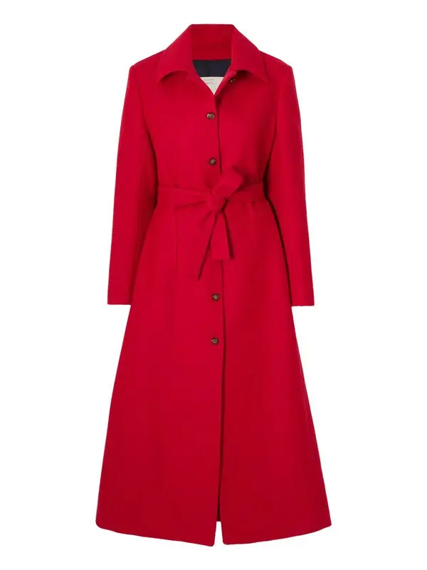 Giuliva Heritage The Aida Belted Coat - Red