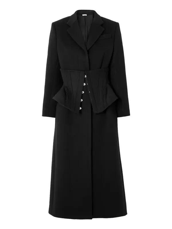 Alexander McQueen Cashmere And Wool-blend Coat - Black