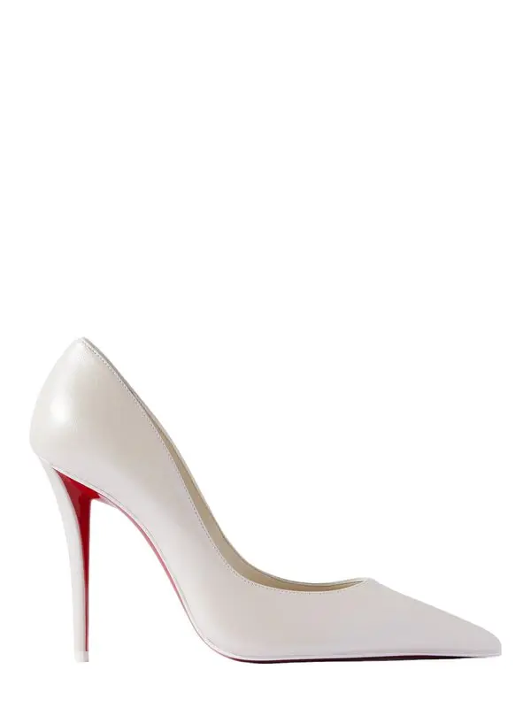 CHRISTIAN LOUBOUTIN Miss Z 100 Leather Pumps - White