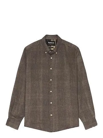 Barbour Tamish Regular Herringbone Shirt - Grey Marl