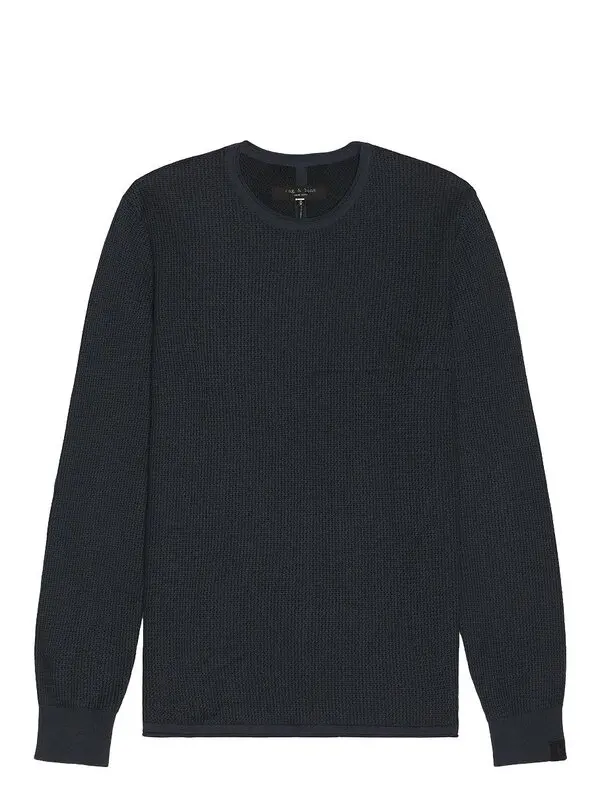 Rag & Bone Gregory Merino Crewneck Sweater - Navy