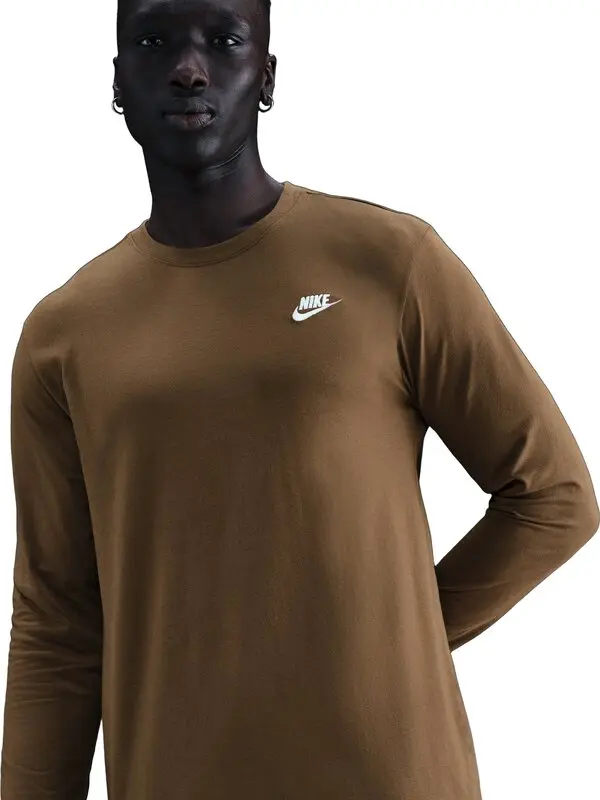 Nike Sportswear Club Long-sleeve T-shirt - Brown