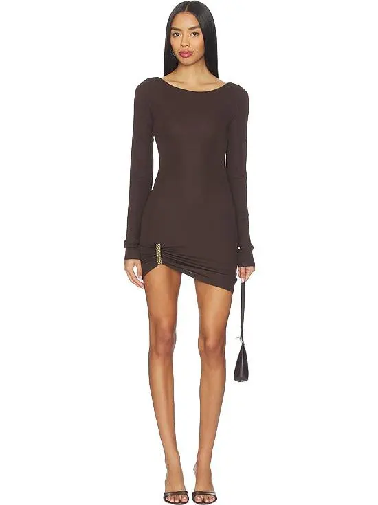 LOVERS AND FRIENDS Lilia Mini Dress - Dark Chocolate Brown