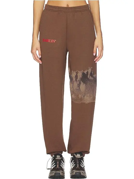 DARLIN Wild Horse Sweatpant - Tobacco