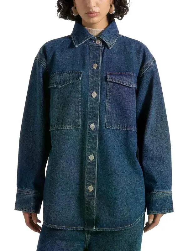 Manière De Voir Joy Pocket Overshirt - Blue