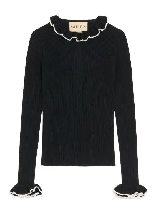 Valentino Garavani Wool Jumper - Black/ivory