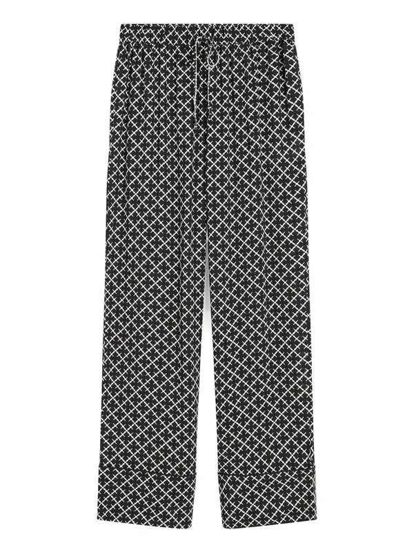 BY MALENE BIRGER Ameliano Printed Trousers - Black