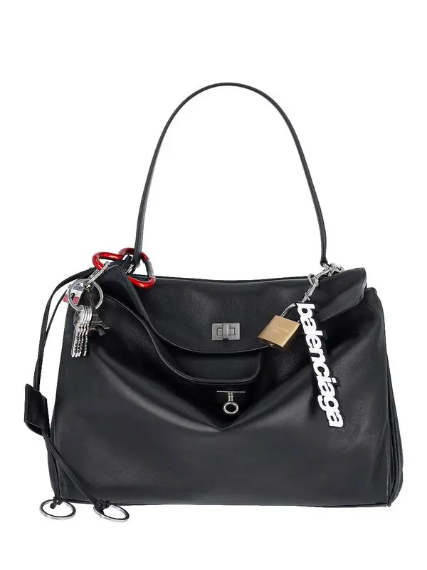 Balenciaga Medium Bag With Charms - Black