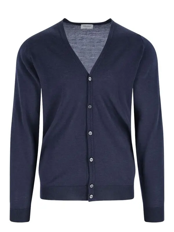 John Smedley Petworth Cardigan - Blue