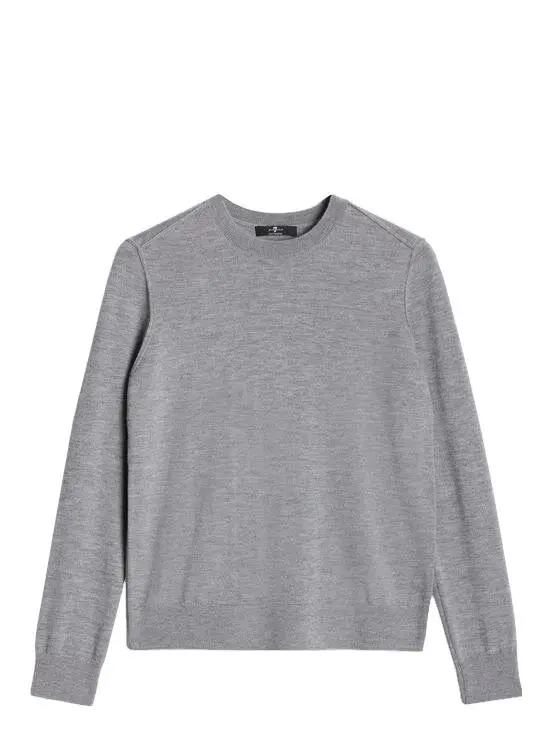 7 For All Mankind Cashmere Crewneck Sweater - Gray