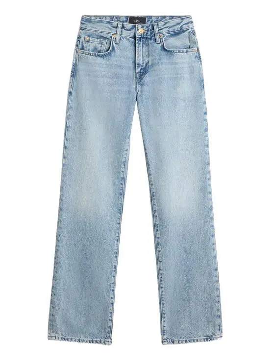 7 For All Mankind Calie Straight Leg Jeans - Denim
