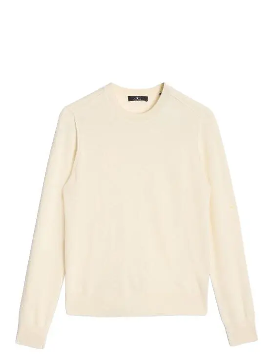 7 For All Mankind Cashmere Crewneck Sweater - White