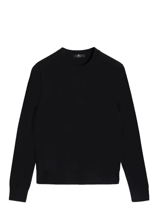 7 For All Mankind Cashmere Crewneck Sweater - Black