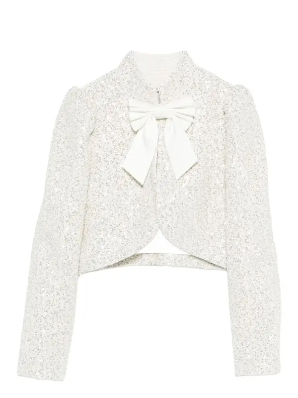 Alice + Olivia Ilaria Bow Jacket - White