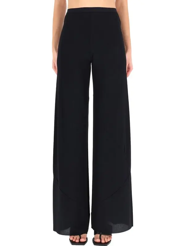Rick Owens Wide Leg Bias Pants - Black