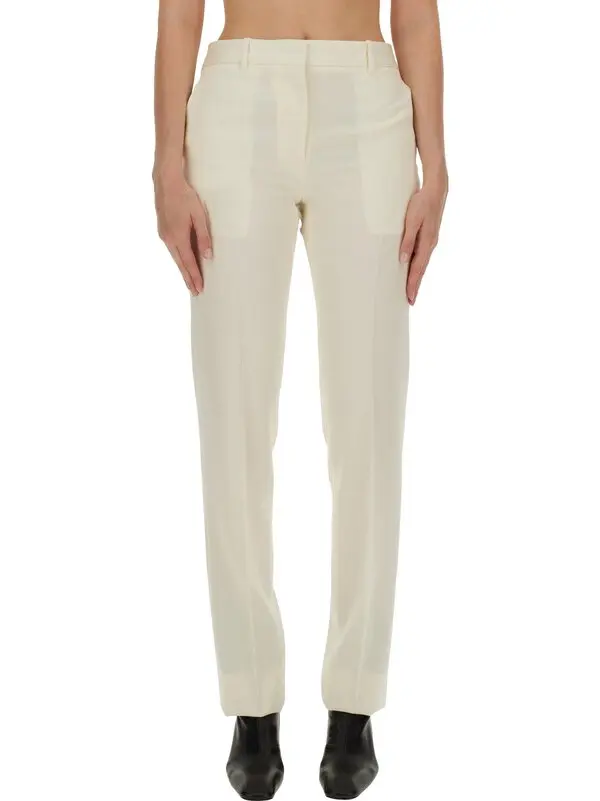 JIL SANDER Wool Pants - Powder