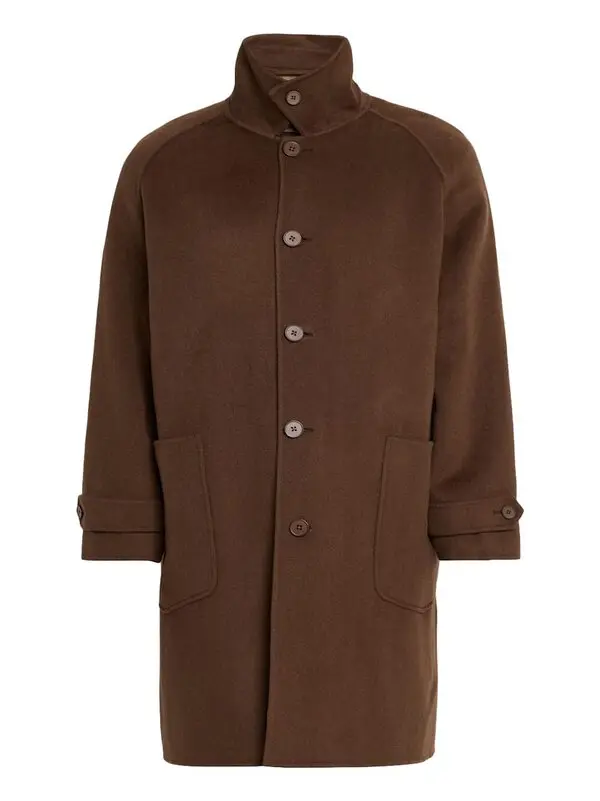 Officine Générale Bryce Wool Coat - Brown