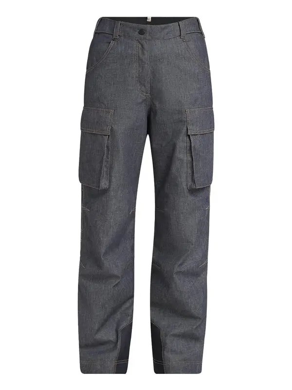 Moncler Padded Denim Ski Pants - Gray