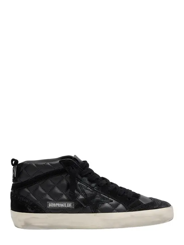 Golden Goose Midstar Nappa Leather Mid-top Sneakers - Black