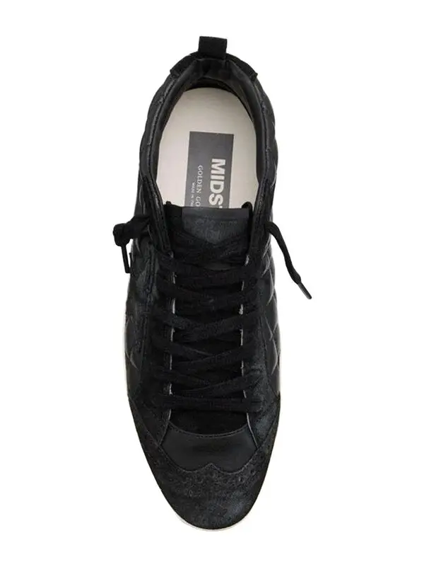 GOLDEN GOOSE Midstar Nappa Leather Mid-top Sneakers - Black