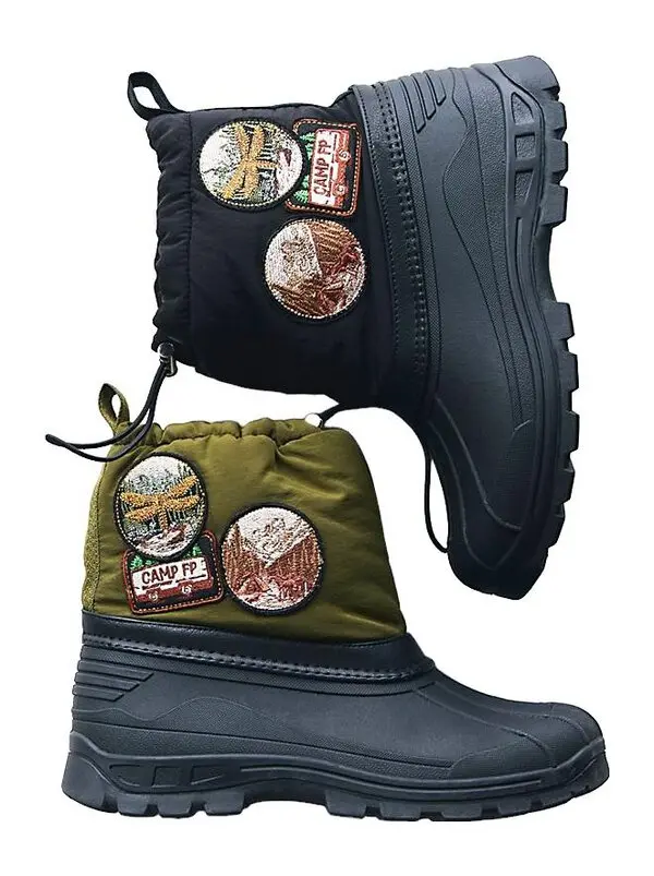 Free People Camp Fp Patches Weather Boots - Olive/black