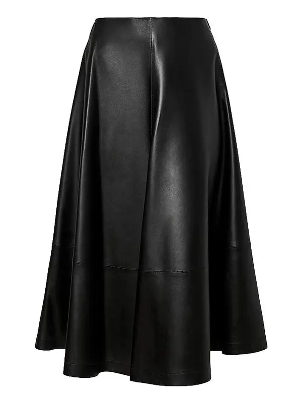 Altuzarra Varda Leather Skirt - Black