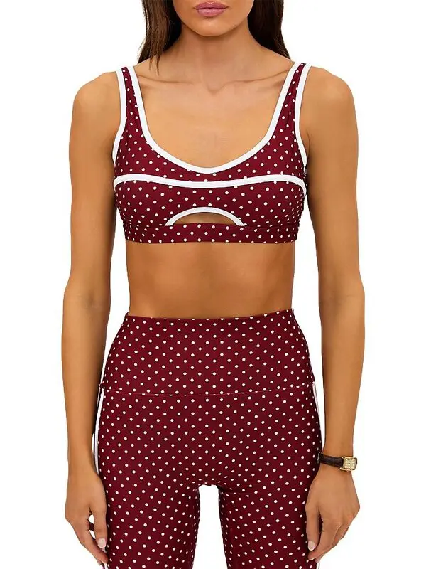 Beach Riot Moxie Dot Print Top - Crimson Dot