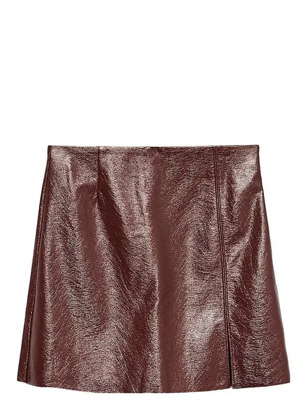 Vero Moda Faux Leather Skirt - Wine