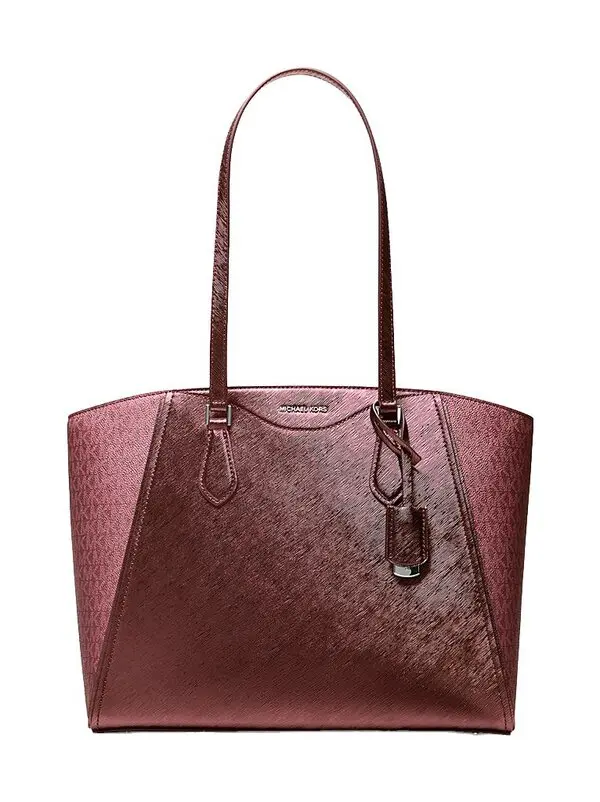 Michael Kors Taryn Large Dual Finish Tote - Oxblood