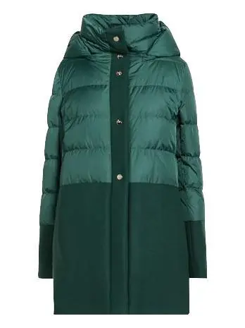 Herno Puffer Coat In Polyamide And Virgin Wool - Green