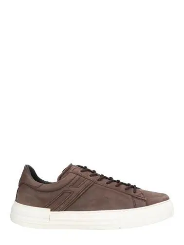 Hogan Chocolate Leather Sneakers - Brown