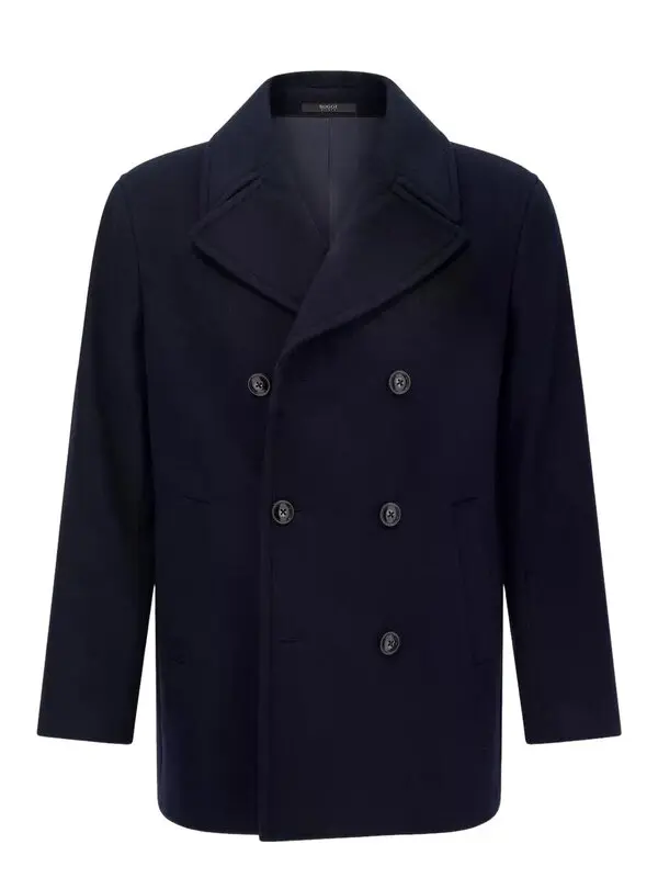 Boggi Milano Wool-blend Peacoat - Blue
