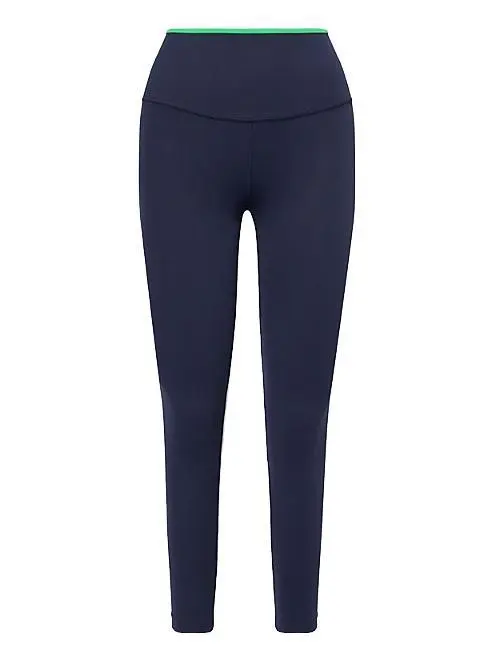 Splits59 Easton Rigor 7/8 High-rise Stretch-jersey Leggings - Indigo/grass