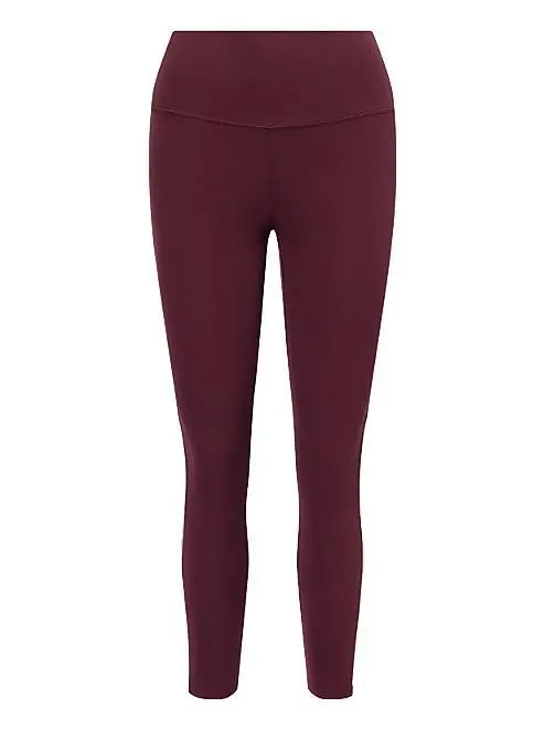 Splits59 Clare High-waist Rigor 7/8 Stretch-jersey Leggings - Dark Cherry