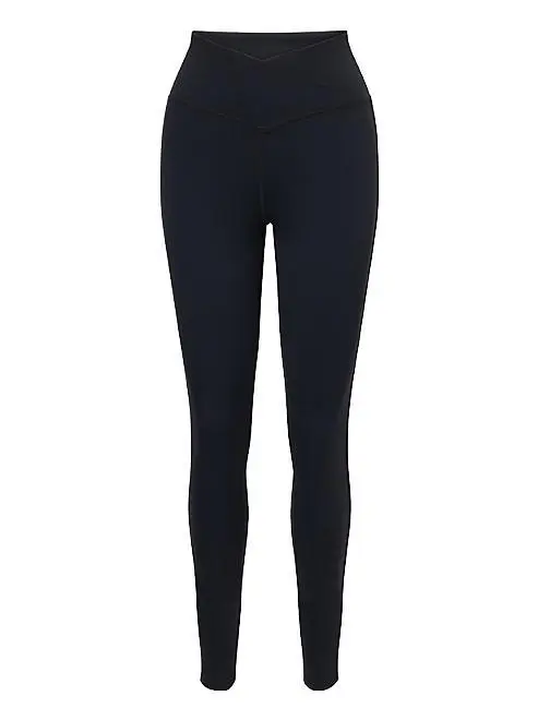 THE COUTURE CLUB Sculpt Crossover Workout Leggings - Black