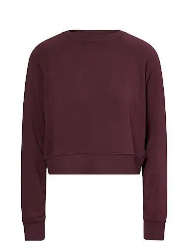 Splits59 Brooks Fleece Stretch-modal Sweatshirt - Dark Cherry