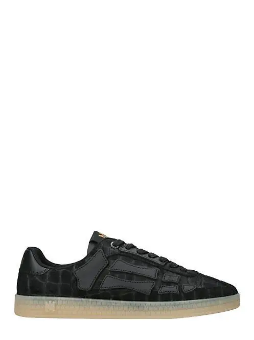 Amiri Pacific Bones Leather And Suede Trainers - Black