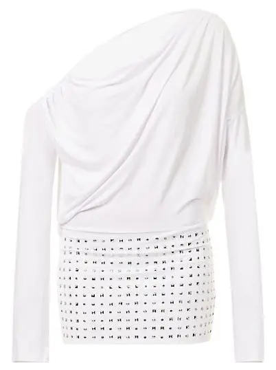JADED LONDON Arina Studded Jersey Mini Dress - White