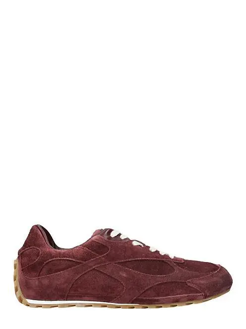 Bottega Veneta Orbit Flash Suede Trainers - Wine