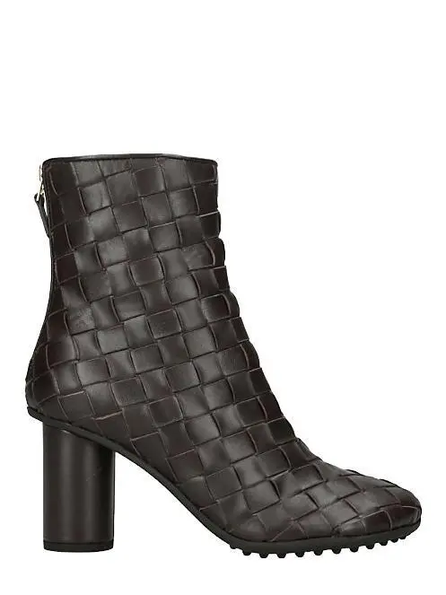 Bottega Veneta Atomic 75 Weave Intrecciato Leather Ankle Boots - Brown