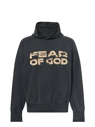Fear Of God Relaxed-fit Cotton-jersey Hoodie - Black