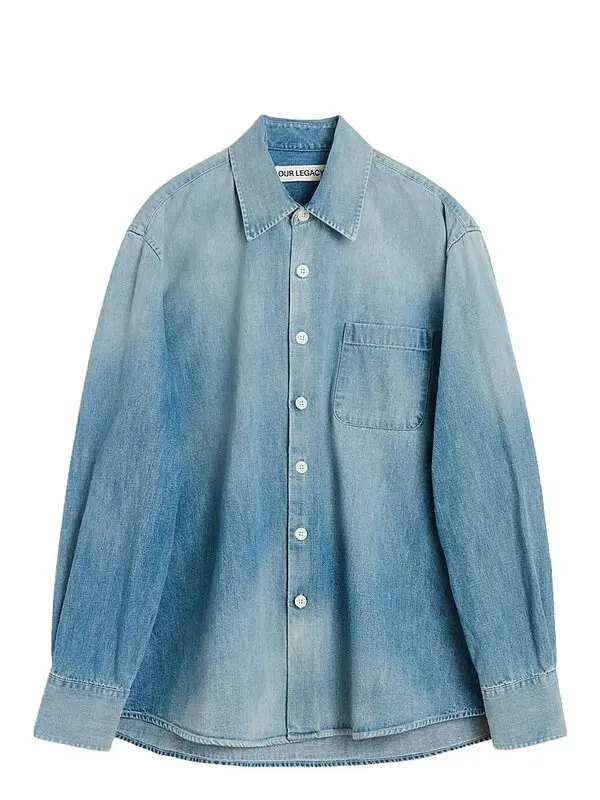 Our Legacy Above Button Front Shirt - Denim