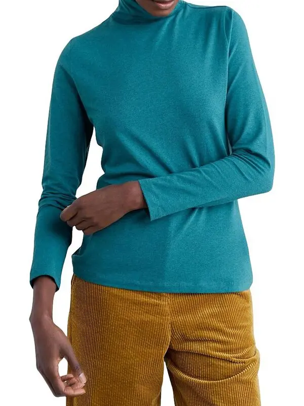 SEASALT CORNWALL Long Sleeve Turtleneck Top - Mast