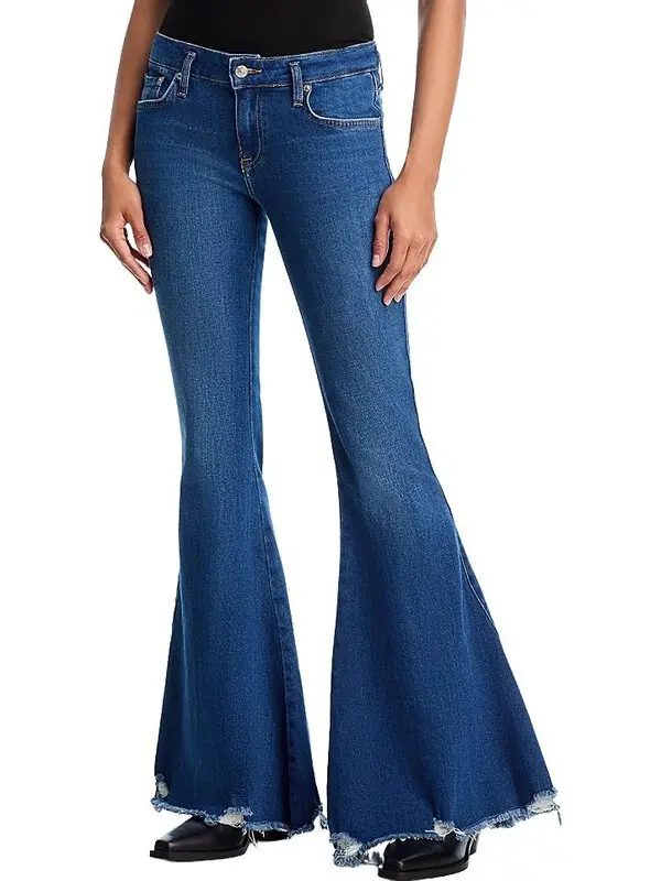 Free People Emre High Rise Flare Jeans - Daisy Blue