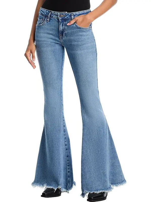 Free People Emre High Rise Flare Jeans - Poppy Blue